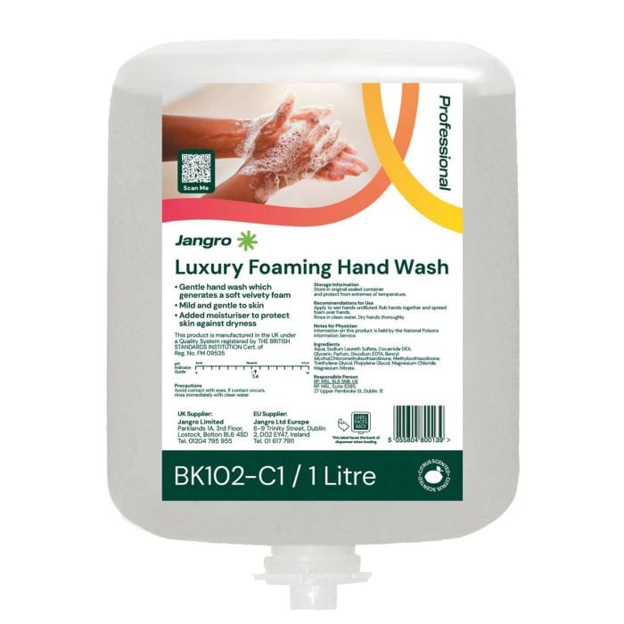 Jangro Luxury Foam Hand WashCartridge 6x1L BK102-C1 – Maintenance Supply Co