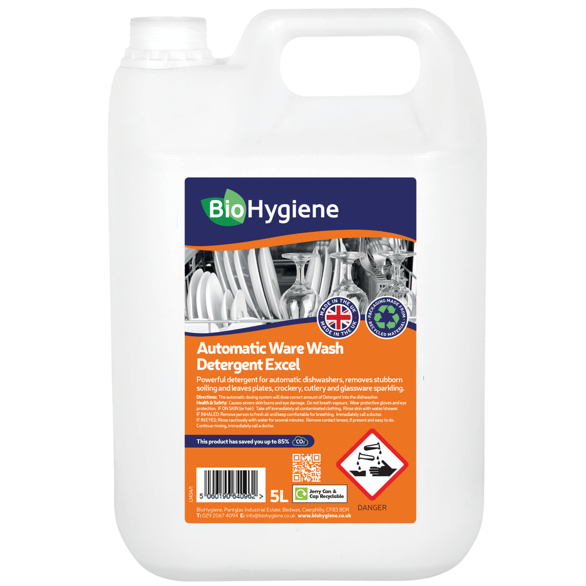 BioHygiene Automatic Dish/Ware Wash Detergent 5L | Eco-Friendly Commer ...