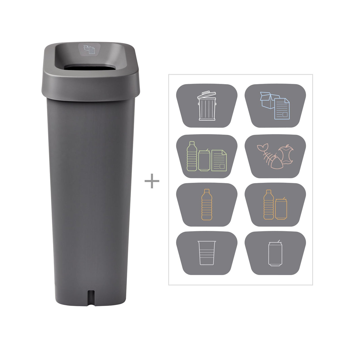 uBin Mini Recycling Bin - Grey 1181 | Compact Eco-Friendly Waste Bin ...