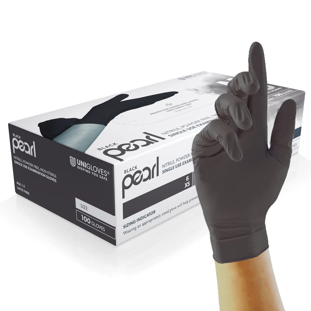 Pearl Black Nitrile Powder Free Extra Small XS Gloves – Maintenance ...