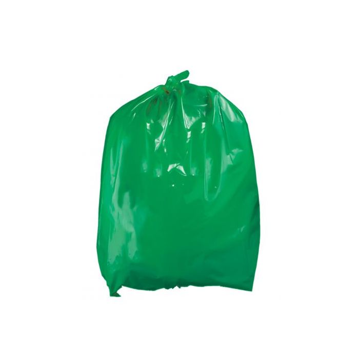 Green Refuse Sacks CM160-G | 18x29x39 CHSA 10kg Heavy Duty Waste Bags ...